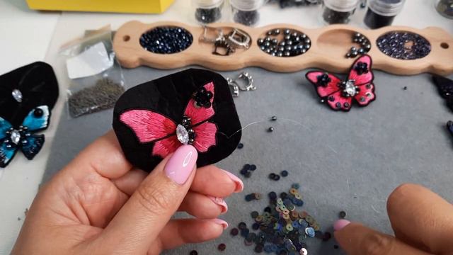 Серьги БАБОЧКИ  3 варианта  МАСТЕР КЛАСС по вышивке