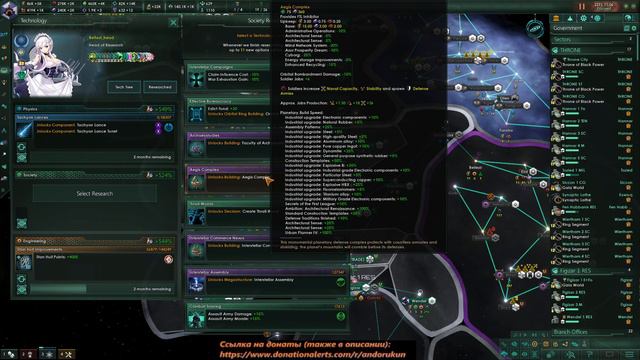 Stellaris AzurLane + Gigastructures ч.6 Плотный менеджмент | Максимальные кризисы модов