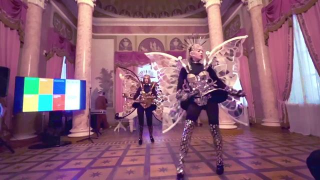 Зеркальные бабочки на празднике в Москве — заказать по телефону 8(977)777-28-84