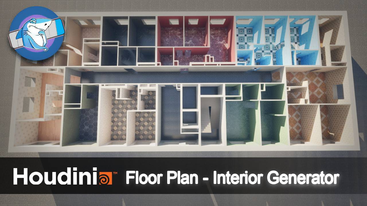 Floor Plan - Interior Generator | Houdini 20.5 (RUS)