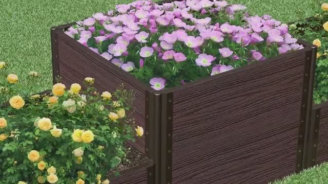 Многоуровневые грядки, клумбы, цветники и малые архитектурные формы из ДПК  Монтаж  Видеоинструкция