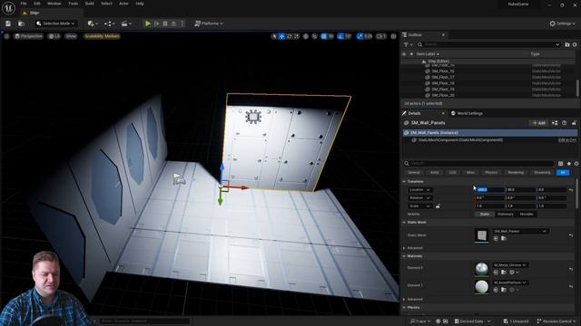 11. Modular Walls to Level. GAME DEV ACADEMY Unreal Engine 5