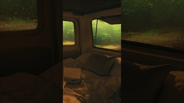 Заночуйте в трейлере. Приятные звуки дождя для отдыха и сна