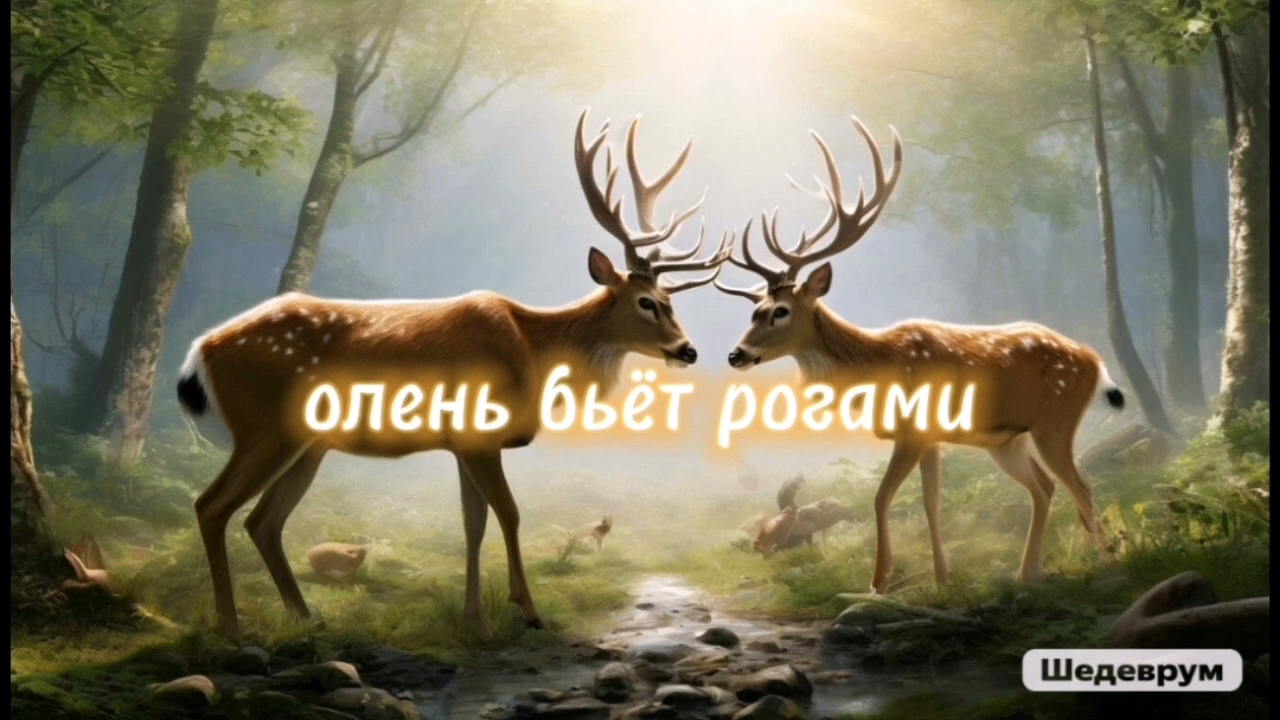 Олень бьёт рогами (столкновение рогами) #игрыпятизверей #цигун #цигунонлайн #цигундляначинающих