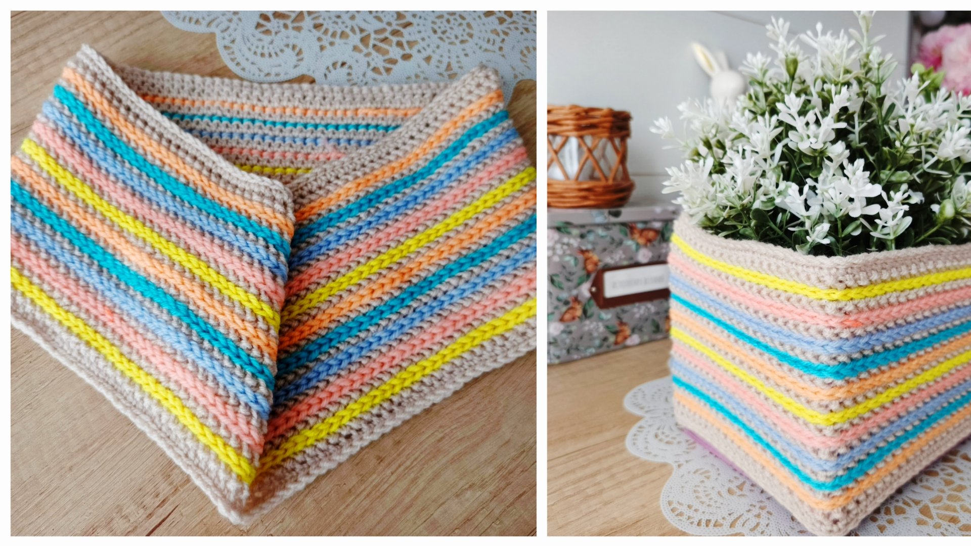 Вязание. Крючок. Снуд, шарф, повязка на голову, вязание крючком. Схемы вязания.mp4