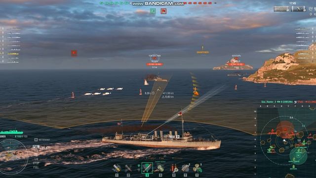 зарабатываем на эсминцах опыт часть 3