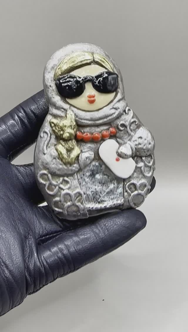 Матрешка Авторская брошь