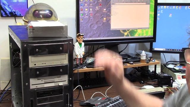 I was asked to bring my Amithlon Amiga to my day job to help someone