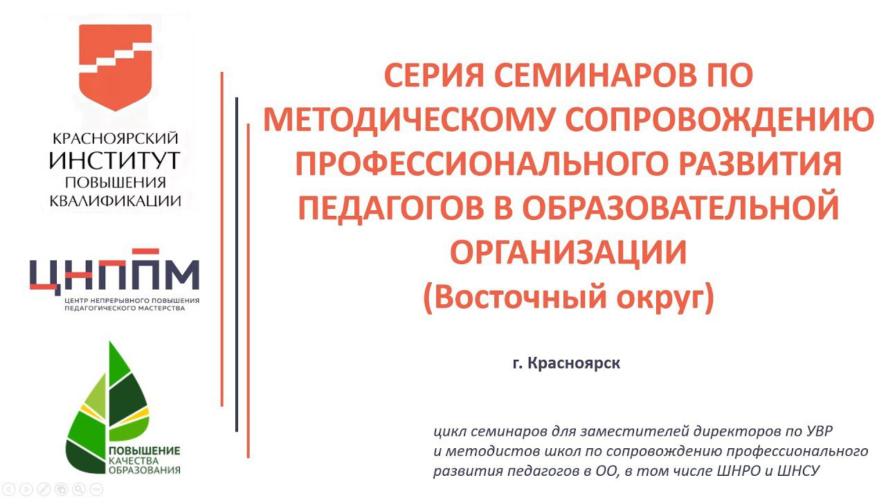 Семинар №1. «Программа профессионального развития педагогов ОО как средство персонализации» 20.10.22