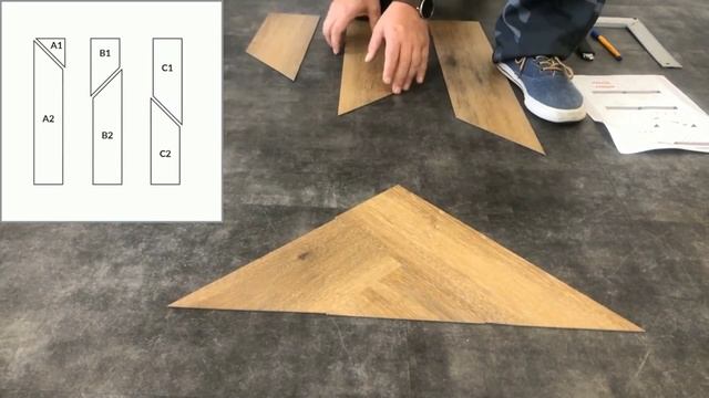 Укладка плитки LVT (ПВХ) ёлочкой на клеевую подложку Arbiton Secura LVTFASTLAY SMART