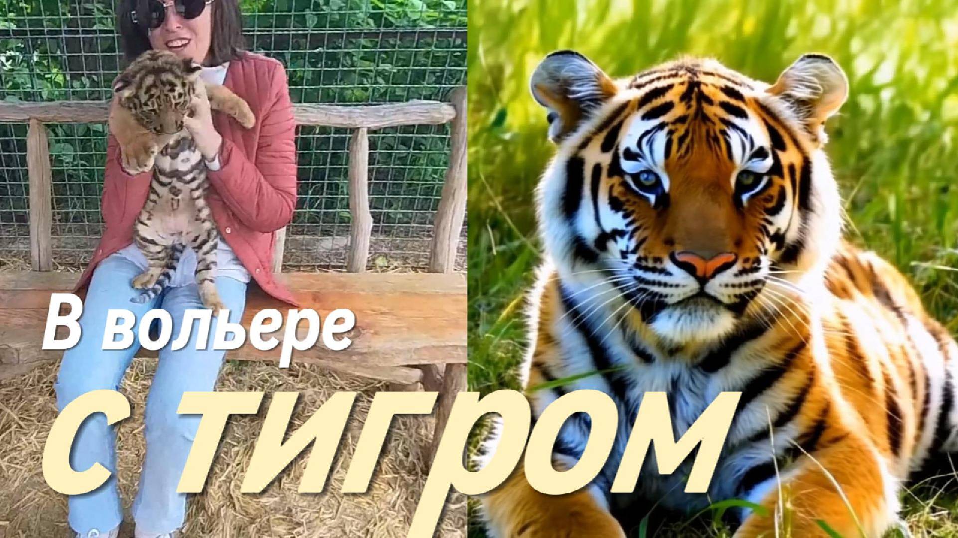 В вольере с тигром