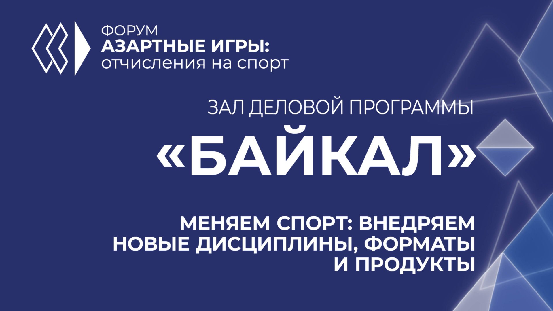 Форум «Азартные игры: отчисления на спорт». Зал деловой программы «Байкал»
