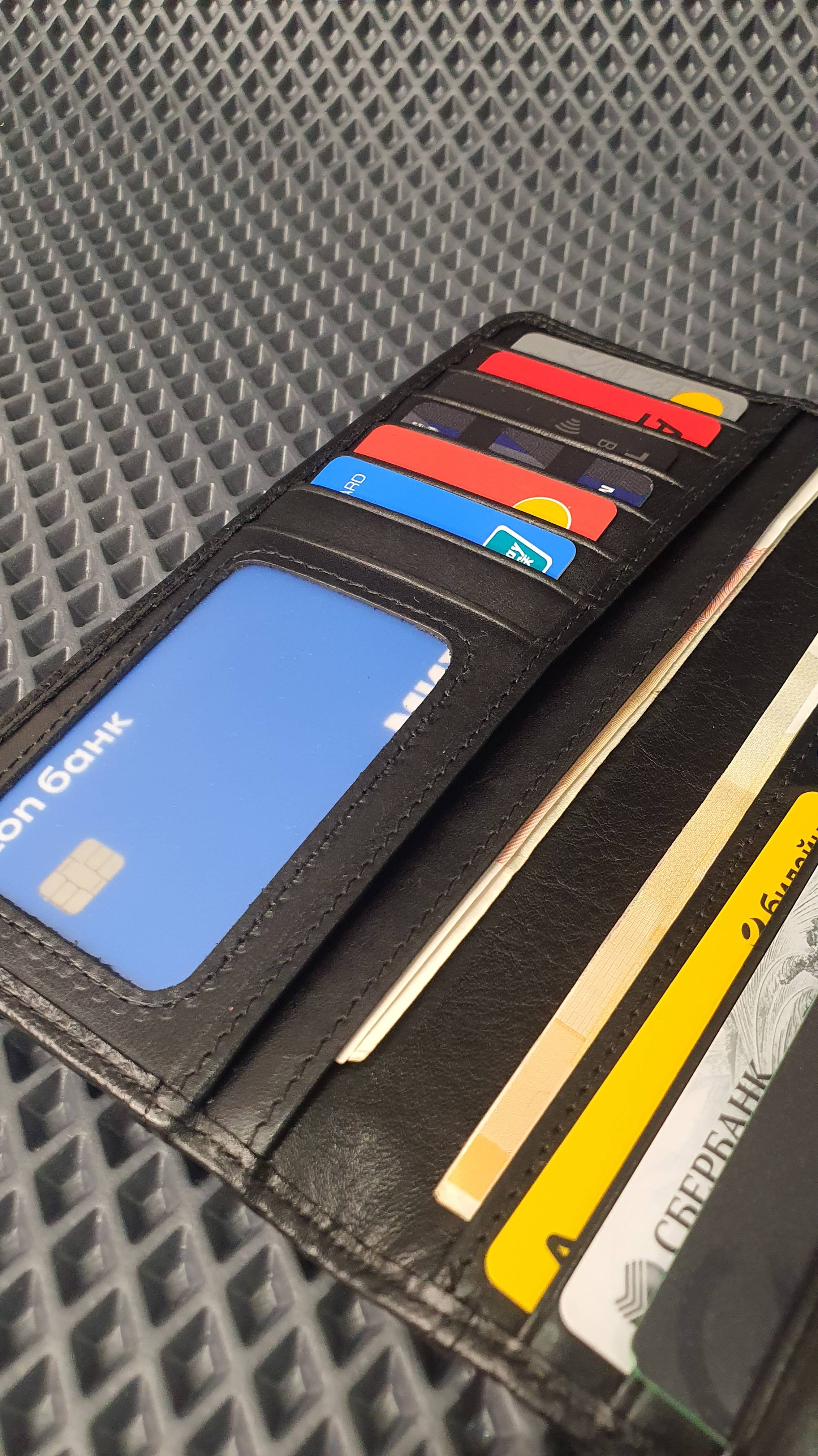 Кошелек кредитница лонгер из натуральной кожи