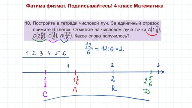 4 класс математика точки числовой луч
