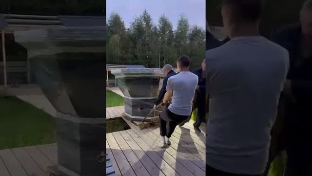 Приёмка чана (перетаскивают по участку)