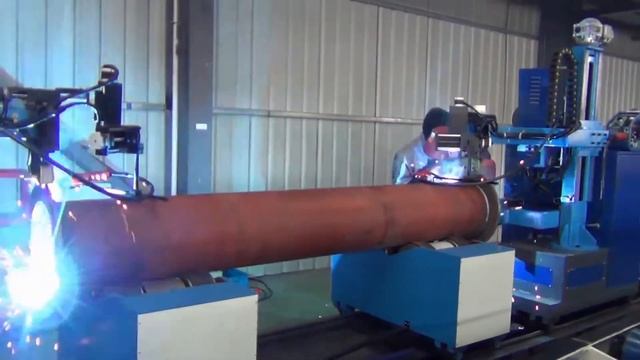 Установка для автоматической приварки фланцев 4-мя горелками