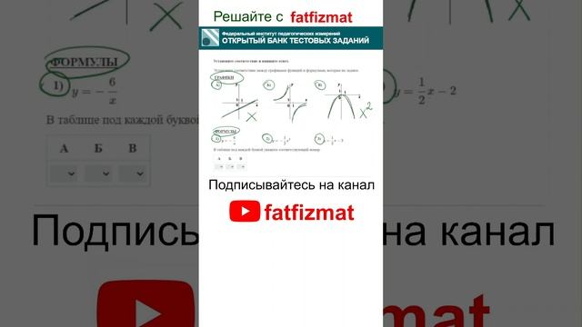 Как подобрать пары по иксу? Графики ОГЭ #фатимафизмат #математика #фатфизмат