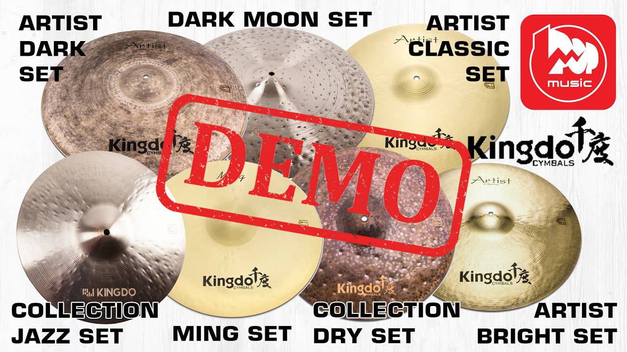 Комплект тарелок KINGDO DARK MOON SET 14"+16"+20"  - демонстрация звучания