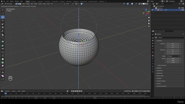 13 - Proportional Editing. Blender Beginners Course by Mr Rigged