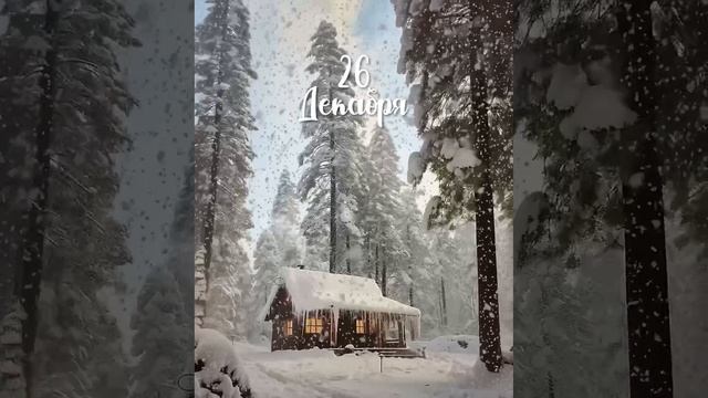 НГ 26 декабря домик в лесу