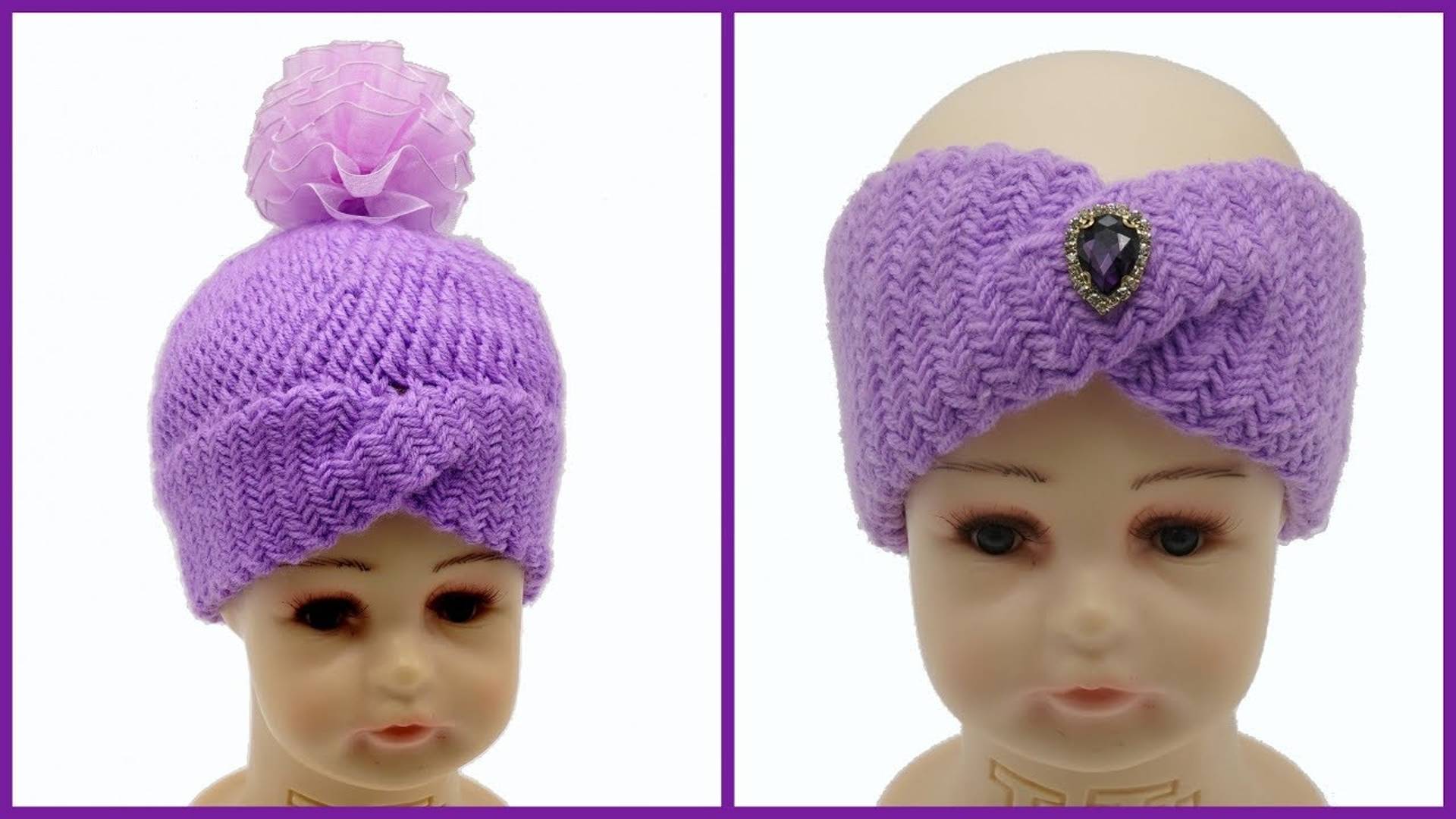 Шапка чалма спицами. Вязание шапки чалмы. Шапка спицами. Часть 1.