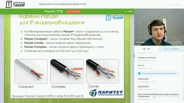 Кабели для систем видеонаблюдения и СКС