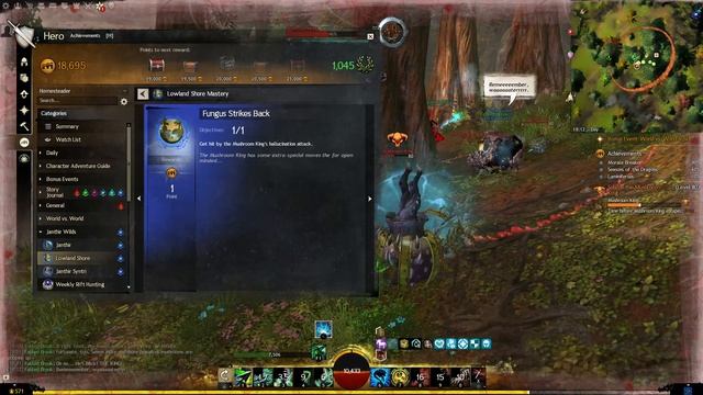 Lowland Shore - Subdue the Mushroom King & Fungus Strikes Back achievement (Guild Wars 2)