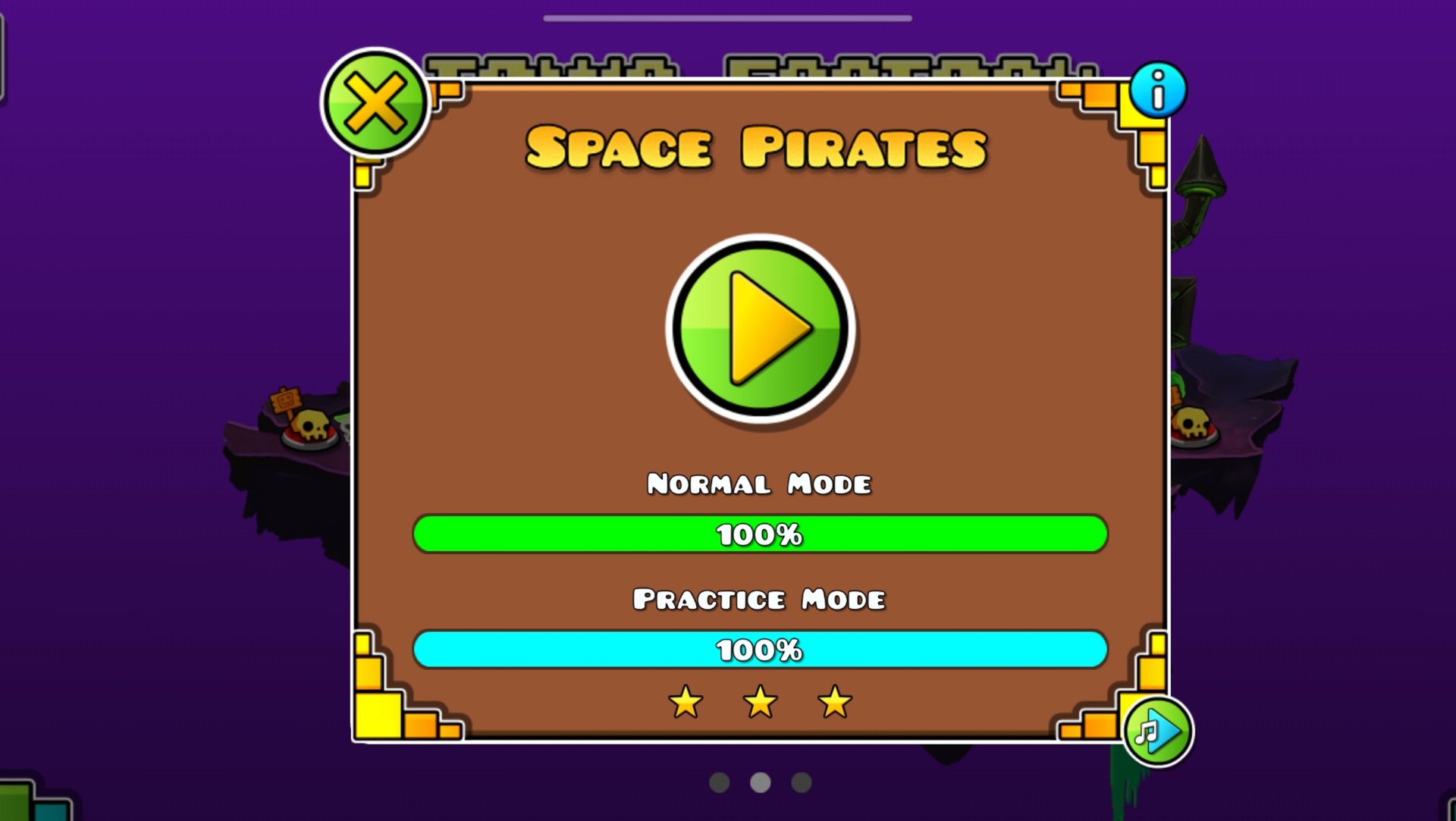 Прохождение Geometry Dash World Уровень Spece pirates