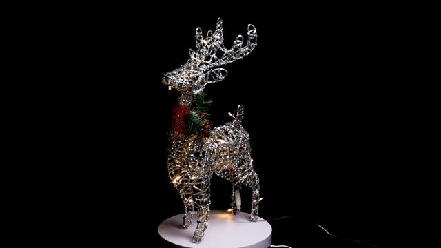 Украшение новогоднее Олень, 50 см, серебро, "Артикул 136122"