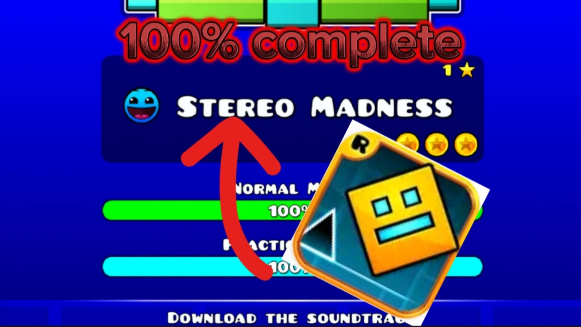 ГЕОМЕТРИ ДАШ - Stereo madness - 100% complete