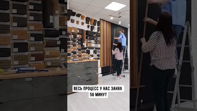 Монтаж декоративных балок и реек из МДФ руками наших сотрудников