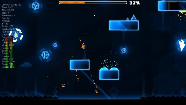 Geometry Dash 2.2 проходим новые уровни!!!