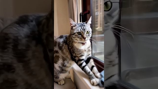 Кто сказал что коты умеют мыть окна