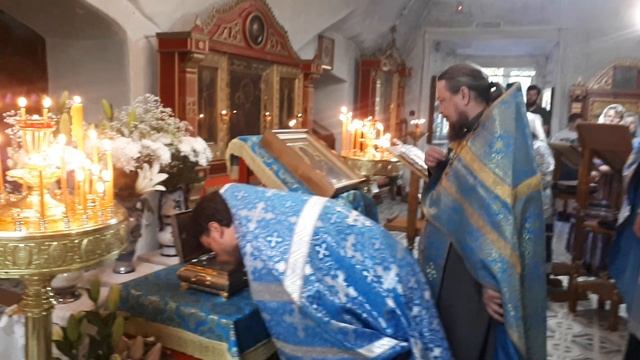 30 июня 2022г, молебен Пресвятой Богородице, пред ковчегом с частицей пояса Пресвятой Богородицы.