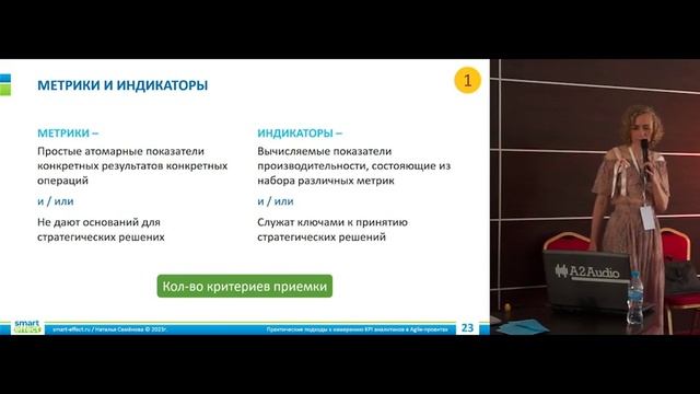 2023. Наталья Кузменкова (Семенова). Практические подходы к измерению KPI БА в Agile-проектах (ЛАФ)