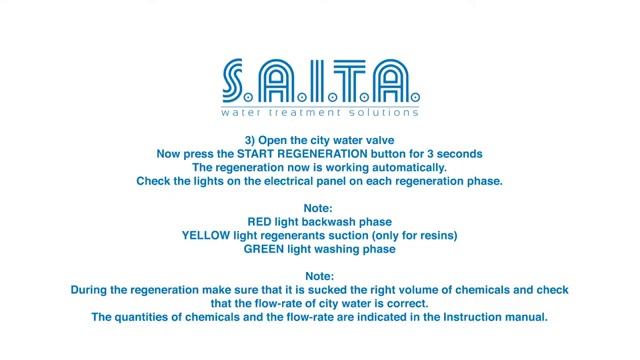 SAITA Деми установка. Деминерализатор. Регенерация. Инструкция