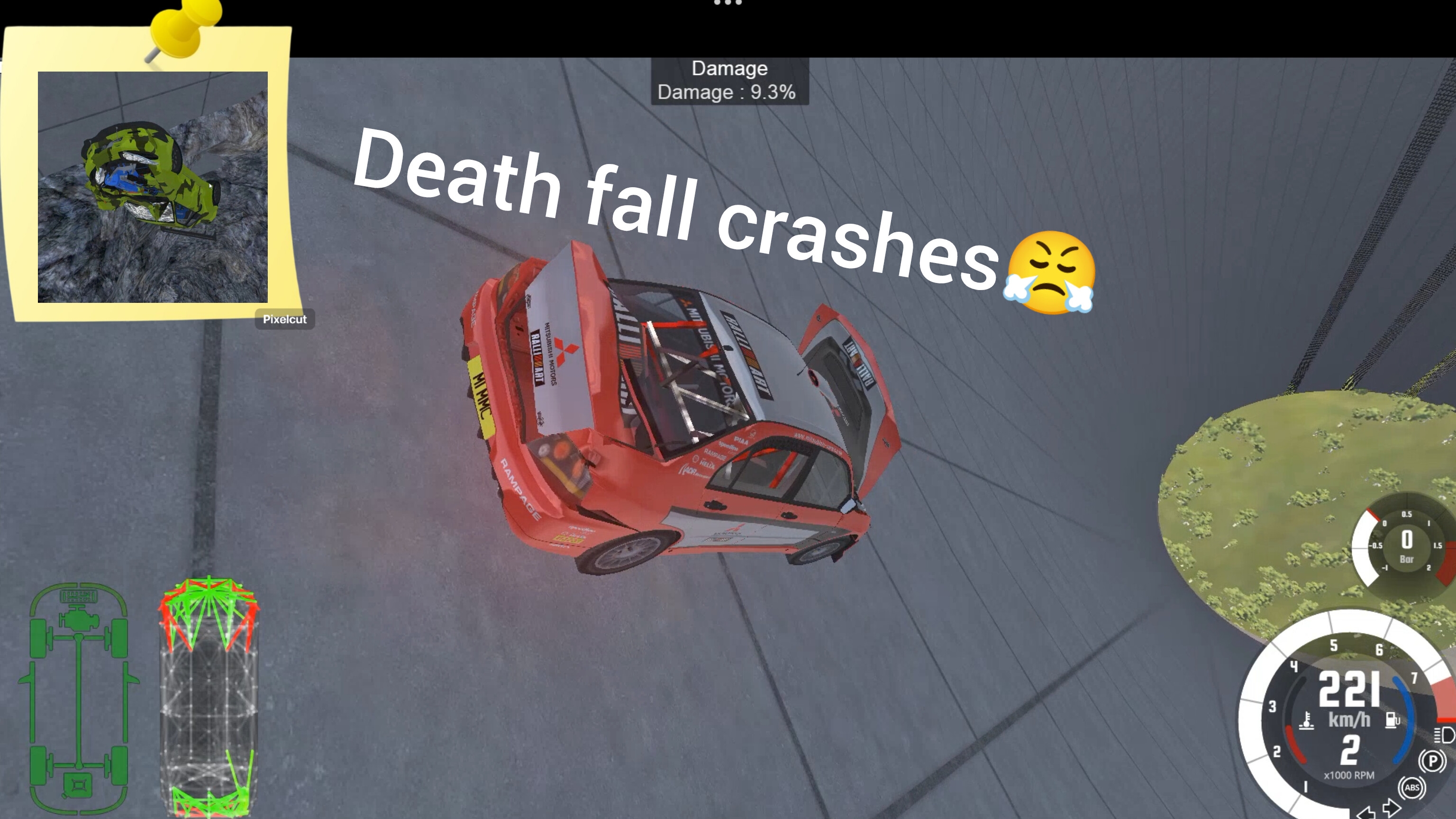 аварии на карте дед фалл! (filmora)