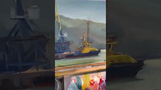 Этюд с Черного моря (Новороссийский порт). Продаётся
