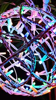 Шар светодиодный металлокаркасный, цвет хамелеон RGB SMART, пульт, IP65