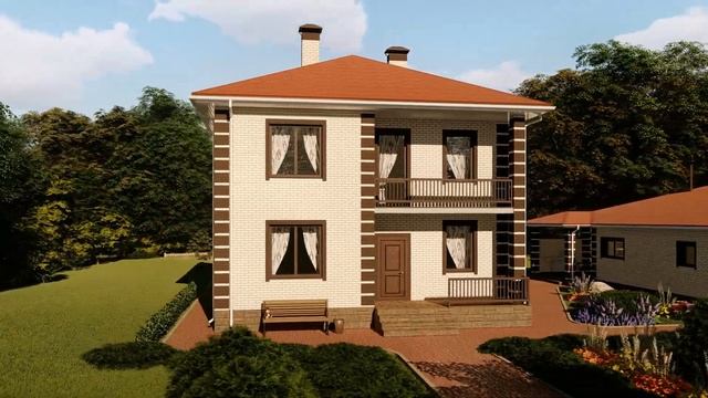 Проект двухэтажного дома в современном стиле 160 кв.м. | SketchUp + Lumion 8