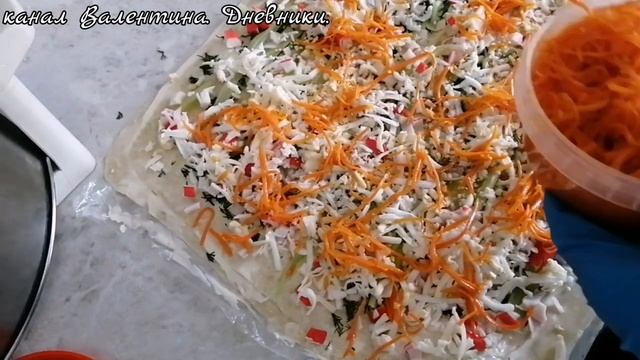 362 Приготовила рулеты из лаваша с крабовыми палочками. Не вязанием единым.