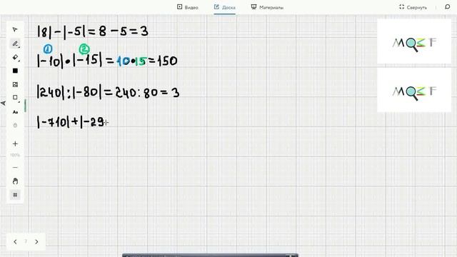1. Модуль числа. Примеры.