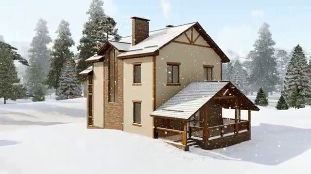 ДОМ В СТИЛЕ ШАЛЕ. Проект двухэтажного дома 120 кв.м.