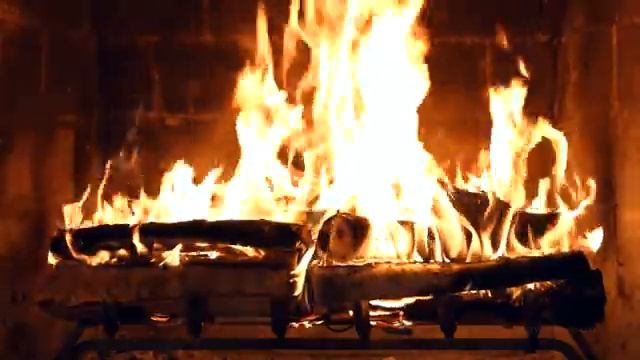 Камин заставка на ТВ (480p)