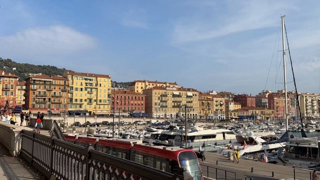Франция 🇫🇷[4К] Ницца-Лазурный берег, красивый город, пешие прогулки по городу.