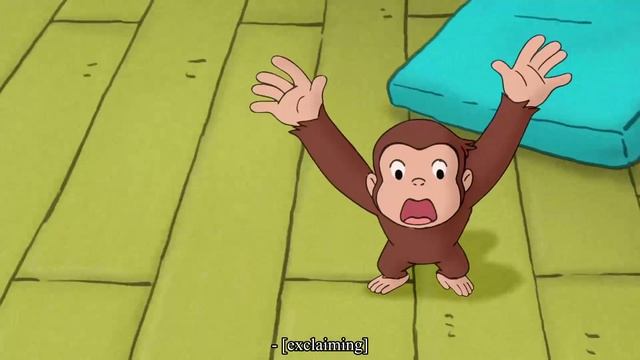 Curious George - 219 - George's Sleepover (Learn English Language with subtitles)
