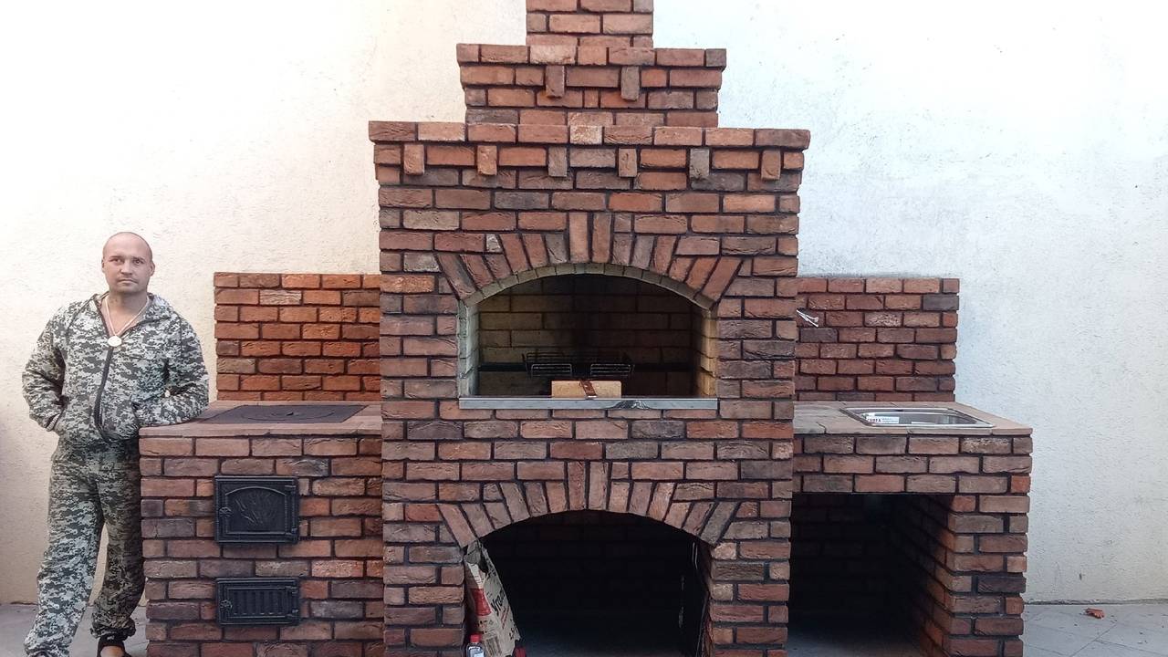 Мангал печь под казан стол, командировка в Адлер, наш 154 объект.