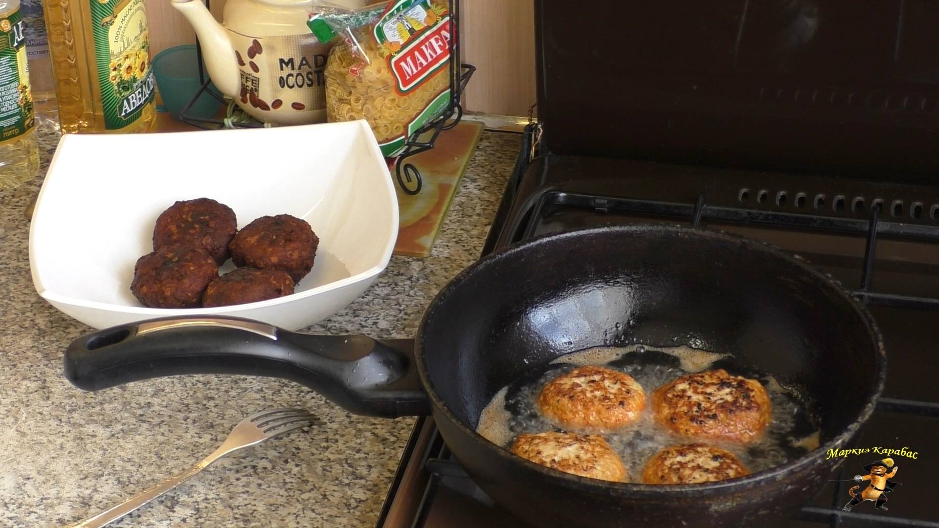 Куриные котлеты с овсяными хлопьями