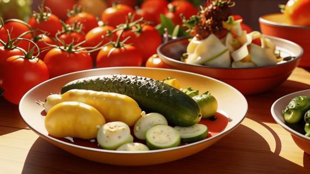 Желтые помидоры с огурцами и пельмени с хреном. #влог #еда #мужскаякухня