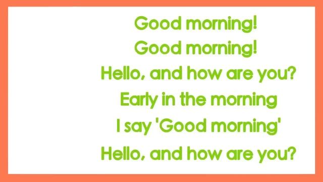 Good Morning Song for Kids (with lyrics) _ The Singing Walrus, песни на английском для детей